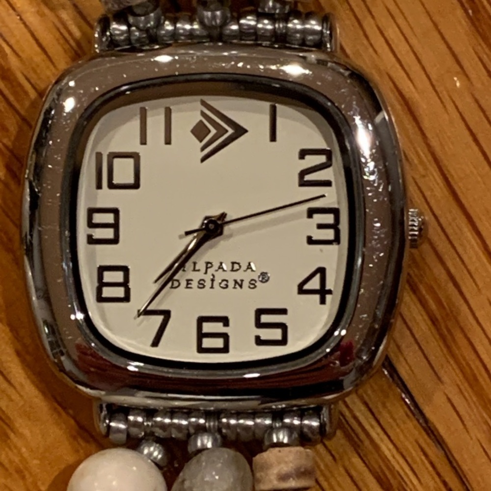 Silpada T1854 Silver Triple Strand Watch - Gem